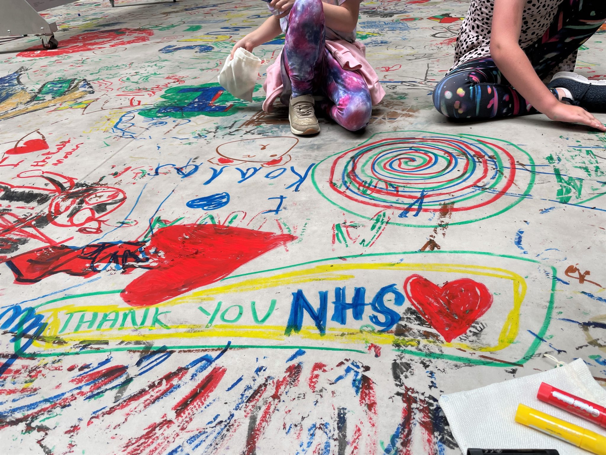 Draw On The Floor At Mega Please Draw Freely, The Tate Modern - A Baby ...